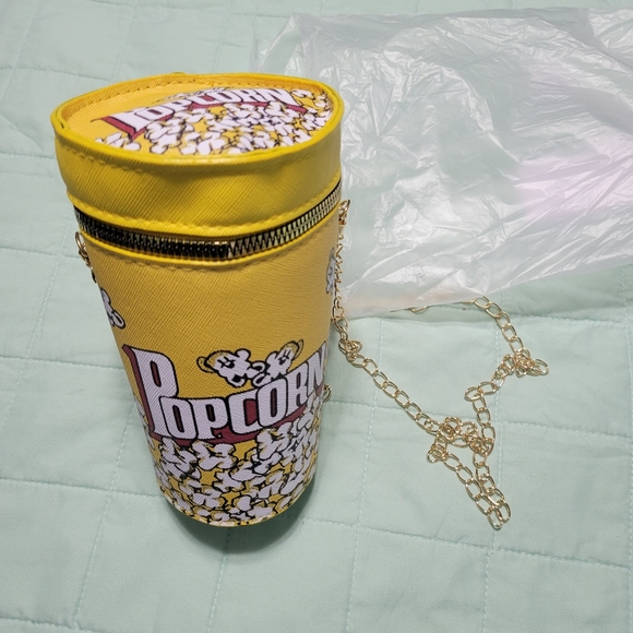Popcorn | Bags | Bucket O Movie Popcorn Crossbody Purse Yellow New ...